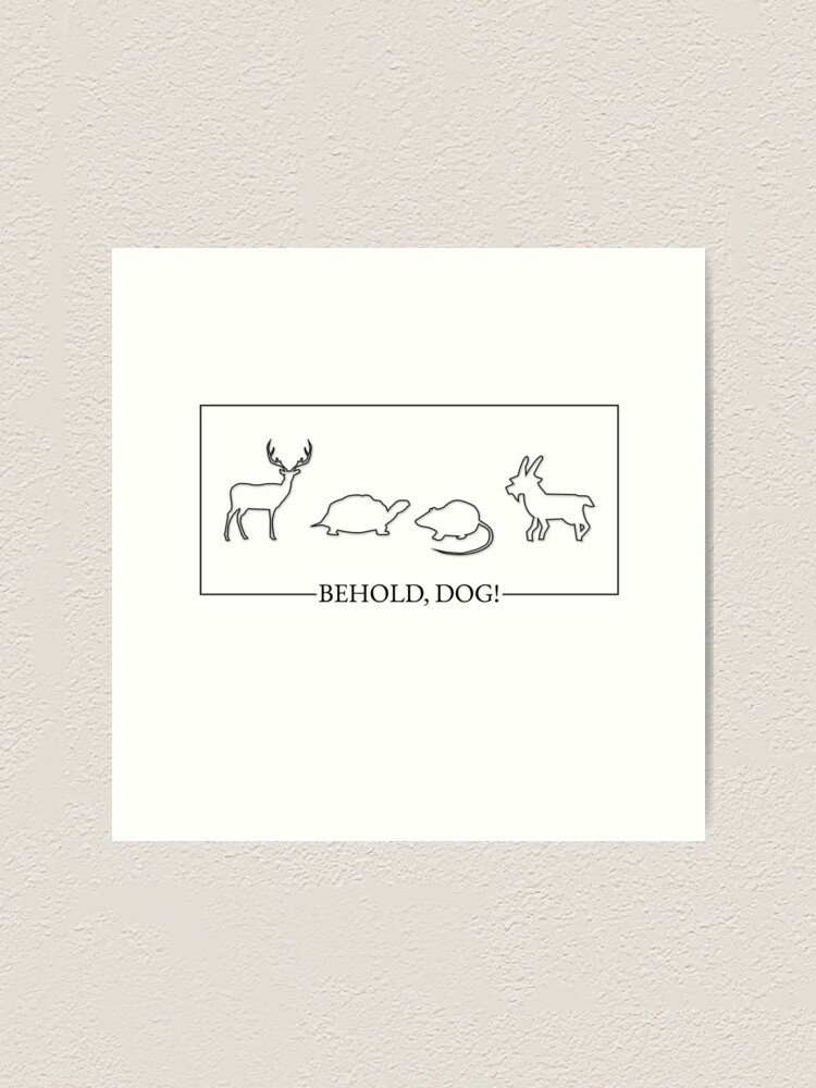 "Elden Ring - Behold, Dog! - Black" Art Print by IdiotIncarnate | Redbubble