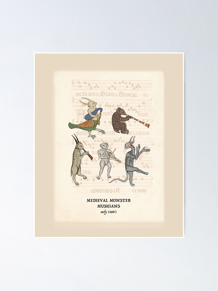 "Medieval Monster Musicians" Poster for Sale by ebrawne | Redbubble