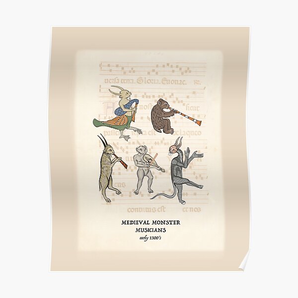"Medieval Monster Musicians" Poster for Sale by ebrawne | Redbubble