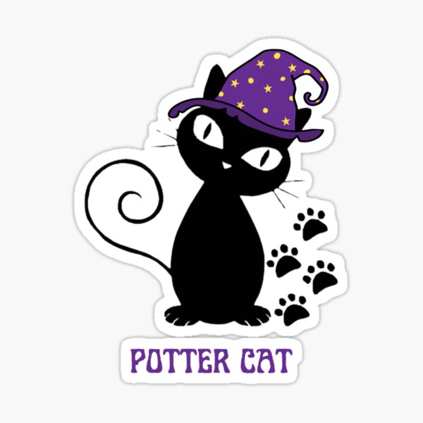 "Potter Cats Harry pawter " Sticker by Winporttextile | Redbubble
