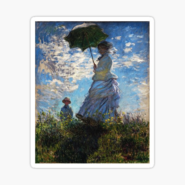 "Woman with a Parasol" Sticker by TheUncleBoob | Redbubble