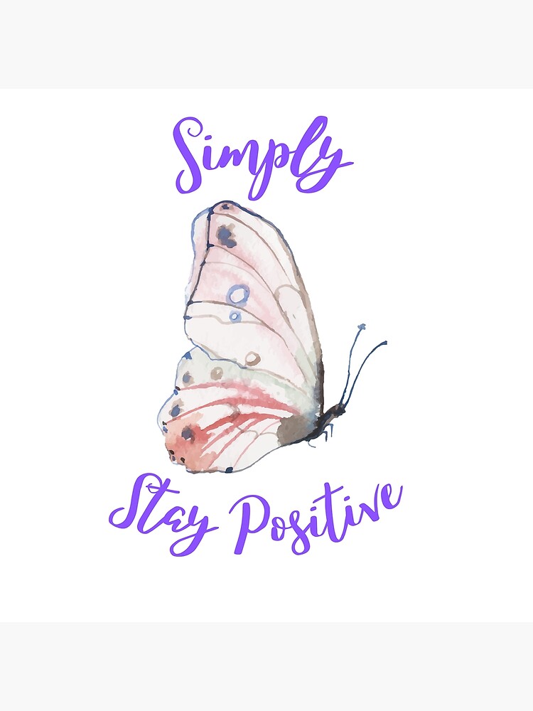 "Simply Stay Positive Blush Pink Butterfly" Poster for Sale by ...