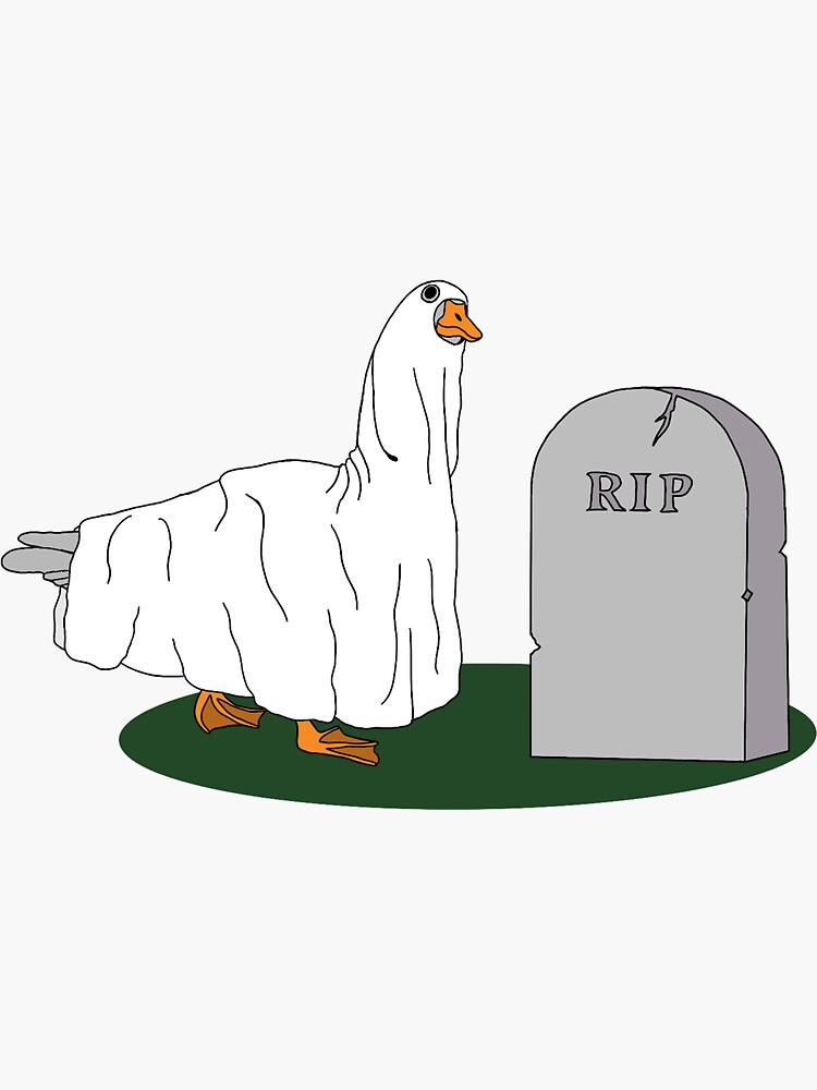 "Ghost Goose in a Graveyard " Sticker for Sale by jhaare | Redbubble