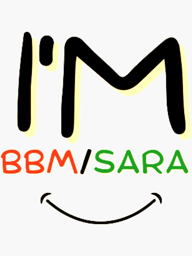 "BBM/SARA" Sticker by Click2Print | Redbubble