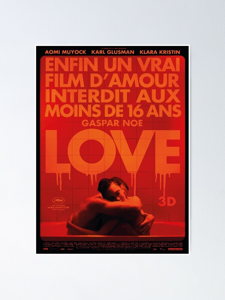 "gaspar noé love poster red poster " Poster by donatelogloam | Redbubble