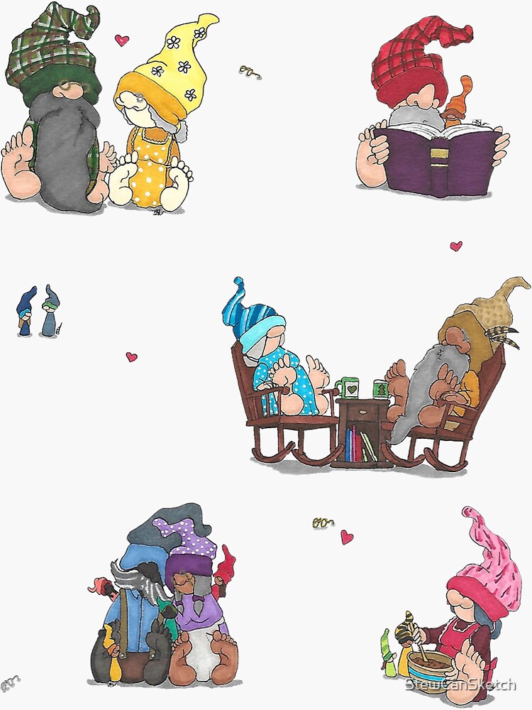 "Grandparent Hobb Nobbs" Sticker by StewCanSketch | Redbubble