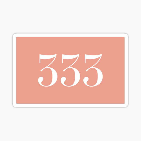 "333" Sticker by syantzer | Redbubble