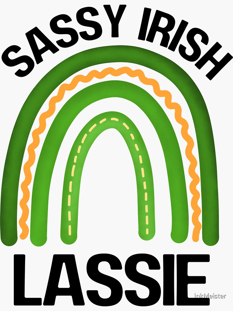 "Sassy Irish Lassie" Sticker by InkMeister | Redbubble