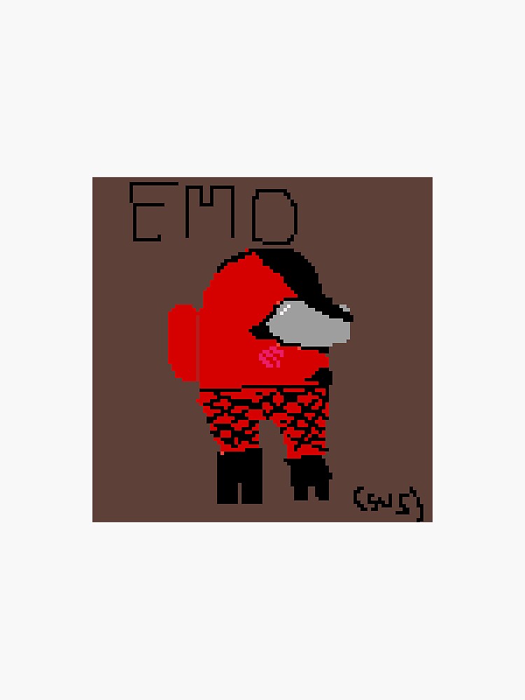 "emo amongus sus" Sticker by ivywooooooo | Redbubble