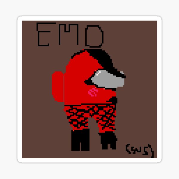 "emo amongus sus" Sticker by ivywooooooo | Redbubble