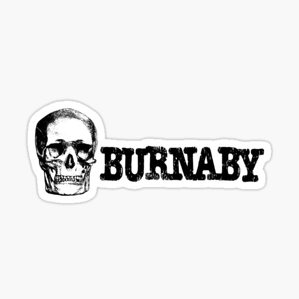 "Skull Burnaby" Sticker by WhereWear | Redbubble
