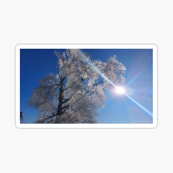 "Fire and Ice" Sticker by FabulousWeasel | Redbubble