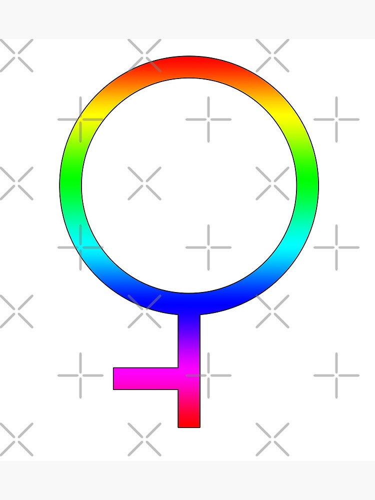 "Demi-Girl/Woman/Lady Symbol Rainbow" Poster for Sale by UntaimedGender ...