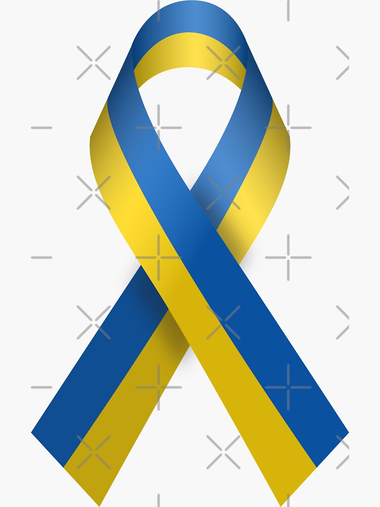 "Ukraine flag ribbon" Sticker by Anvinpeeter | Redbubble