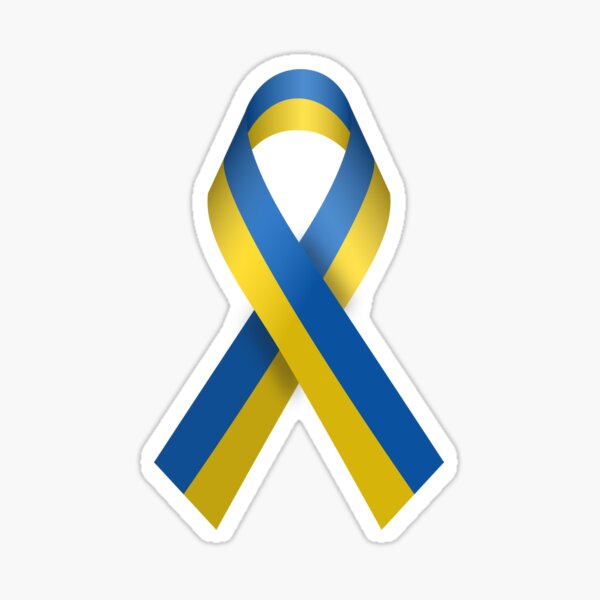 "Ukraine flag ribbon" Sticker by Anvinpeeter | Redbubble