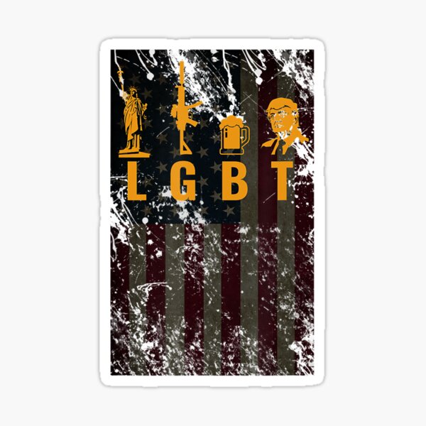 "Funny Pride LGBT - American Flag" Sticker by SulBAWA | Redbubble