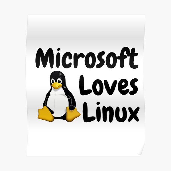 "Microsoft + Linux | Make Fun of Dev Life" Poster for Sale by ZecLabs | Redbubble