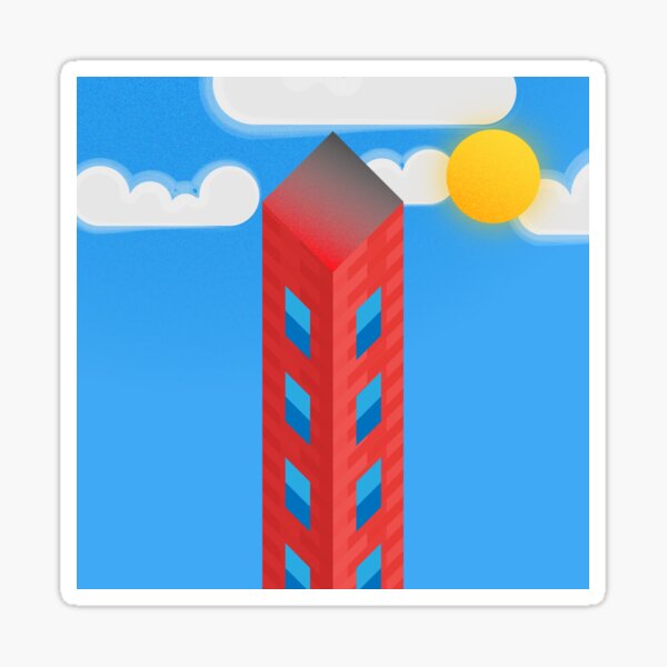 "A Skyscraper" Sticker by Excelsia | Redbubble