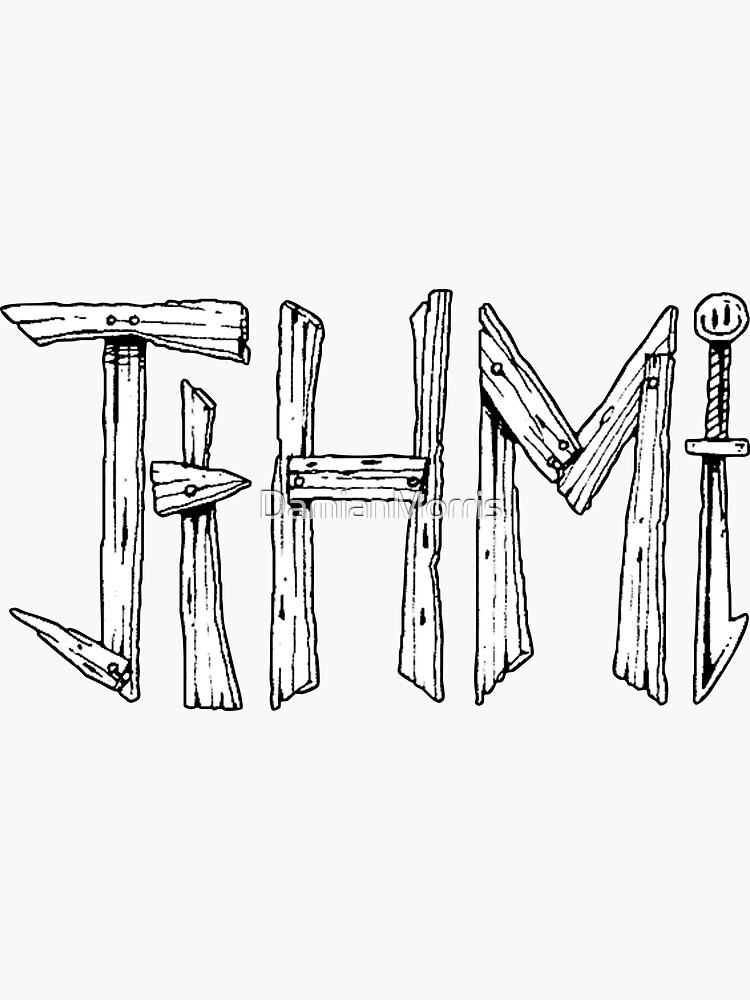 "JTHM" Sticker by DamianMorris | Redbubble
