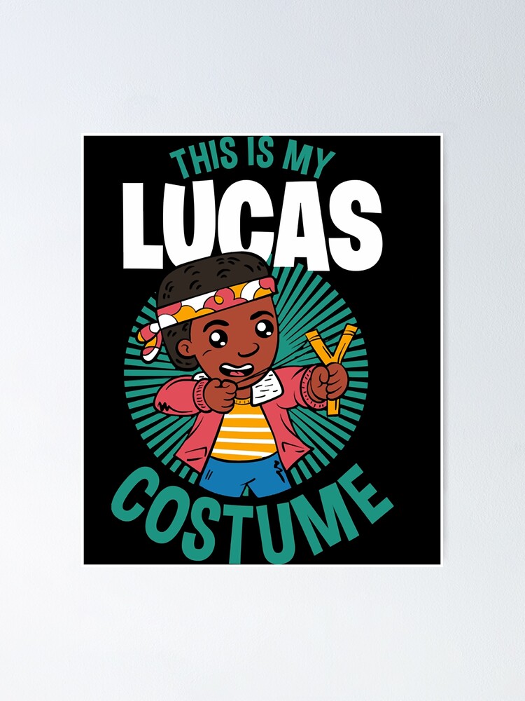 "Stranger Things Lucas Costume" Poster for Sale by KiranaMorell | Redbubble