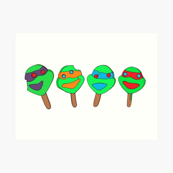 "Teenage Mutant Ninja Turtle Popsicles" Art Print by renycampbell ...