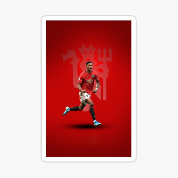 "Illustration Marcus Rashford" Sticker by GulzarSandria | Redbubble