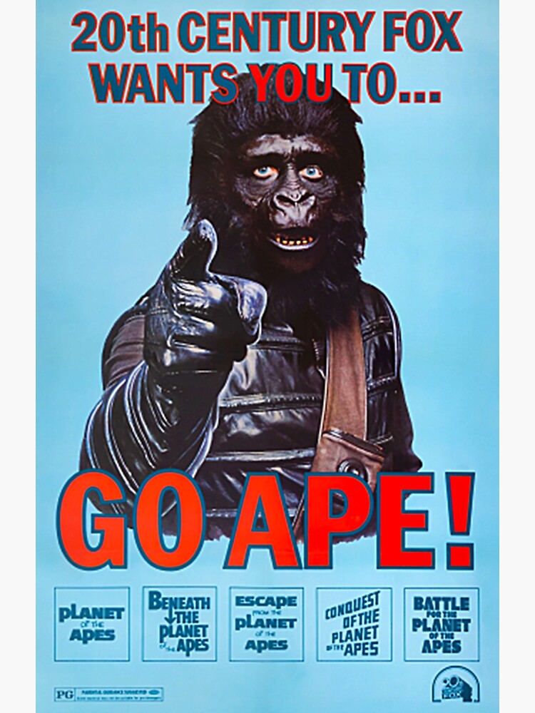 "Go Ape! 1974 Poster" Sticker for Sale by Stalwart913 | Redbubble
