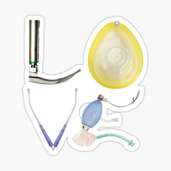 "Anesthesia love - anesthesia airway equipment" Sticker by charlielim ...