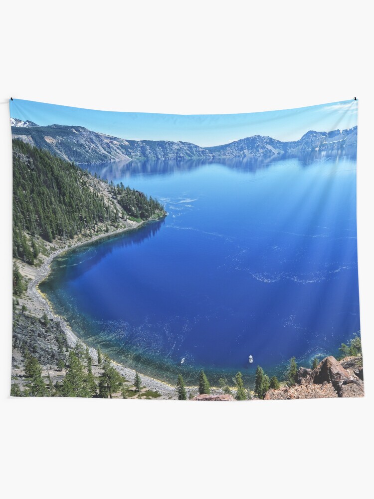 "Blue Water Nature Travel Wall Tapestry Crater Lake National Park ...