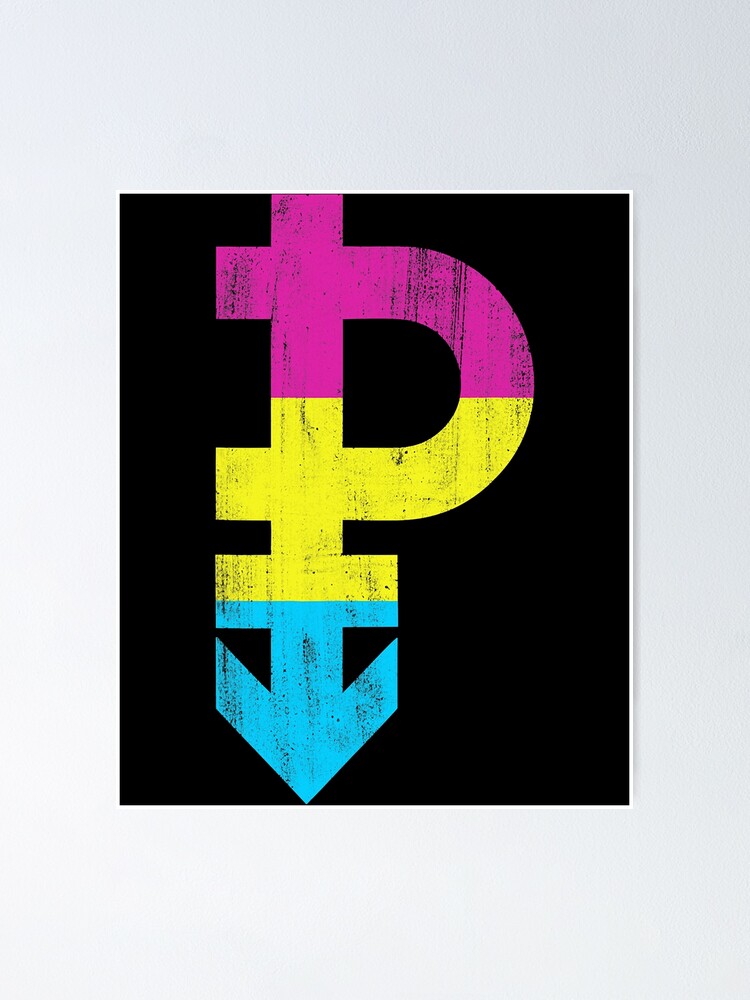 Pansexual Symbol Lgbt Pride Poster For Sale By Ericjerry Redbubble