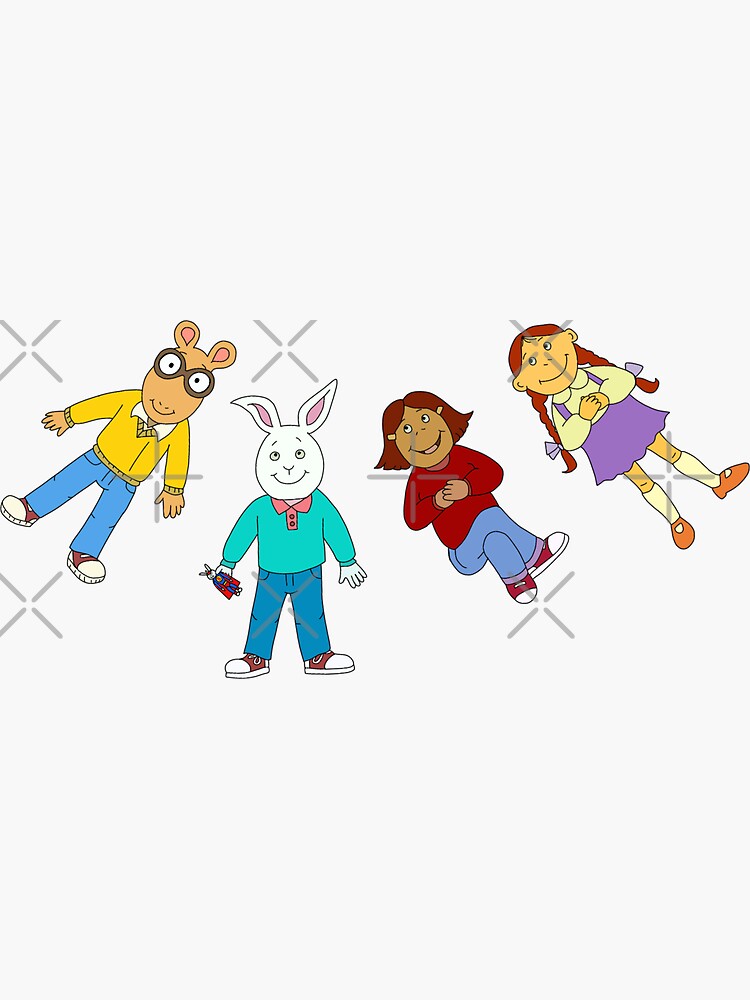 Arthur And The Gang Buster Francine And Muffy Friendship Art Sticker By Ethereal Enigma