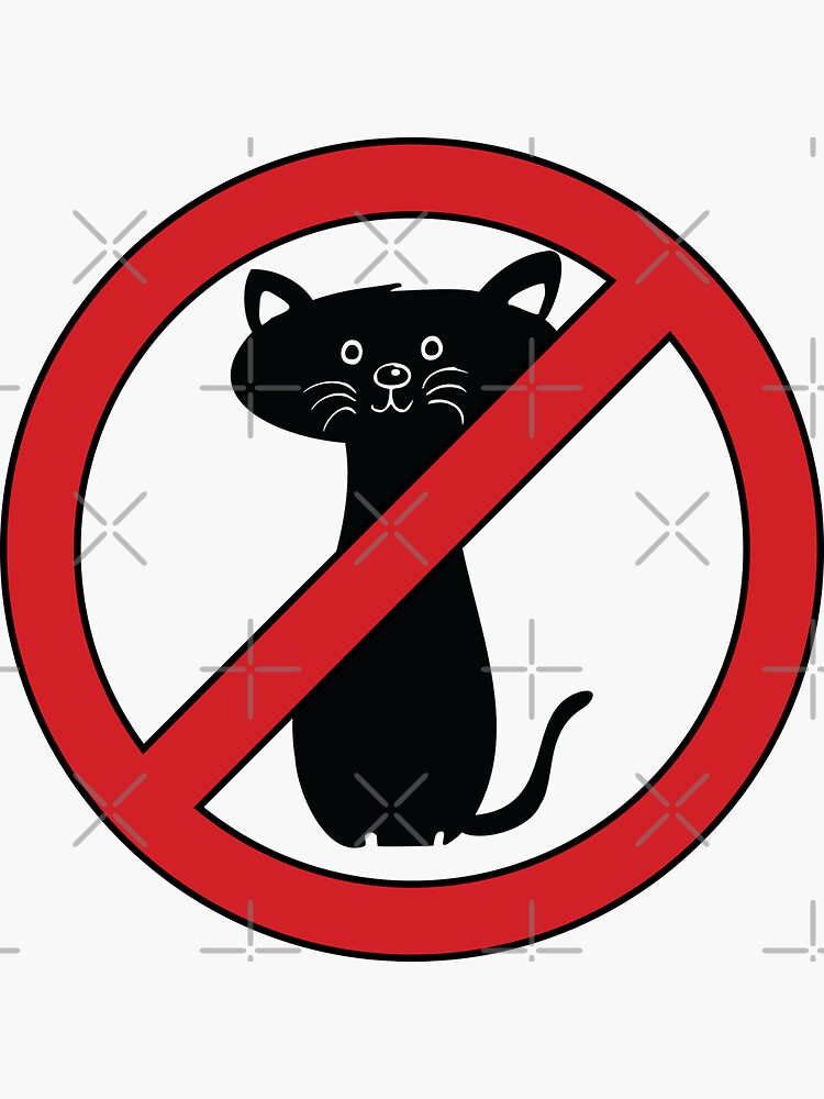 "Stop Cat Sign" Sticker by TheMikis | Redbubble