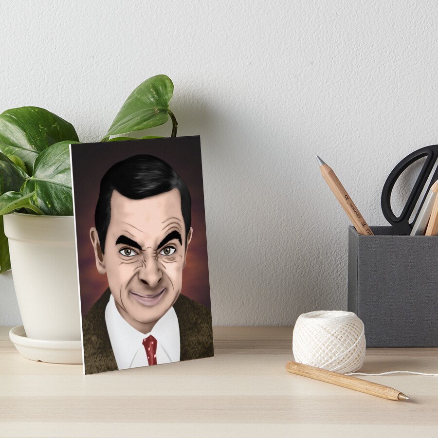 "Mr Bean, Painting; Print design" Art Board Print by Narcoonah | Redbubble