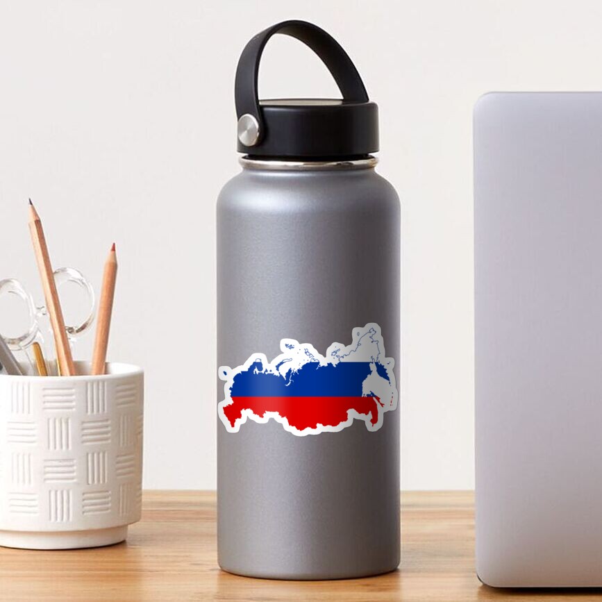 "Flag Map of Russia" Sticker by Shav | Redbubble