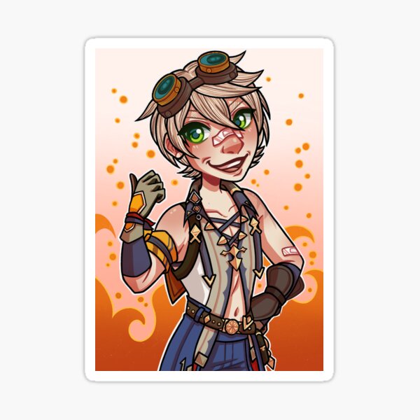 "Genshin Impact - Bennett" Sticker by galaxiiacharlie | Redbubble