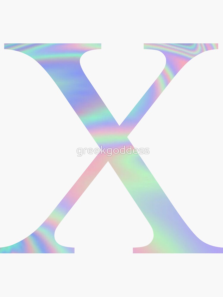 "Chi X Holographic Greek Sorority" Sticker for Sale by greekgoddess ...