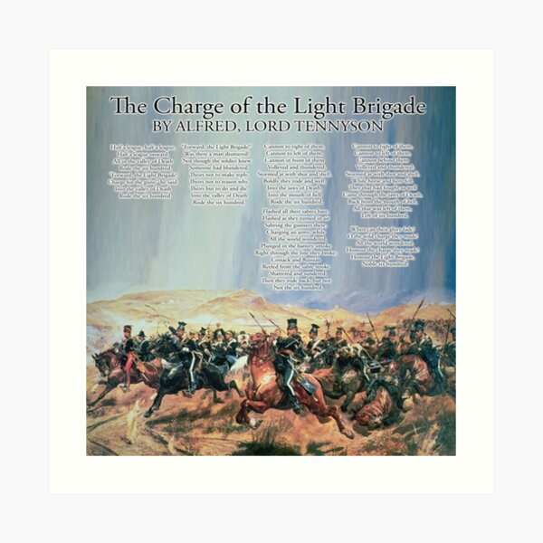";The Charge of the Light Brigade. Poem. Alfred, Lord Tennyson." Art ...