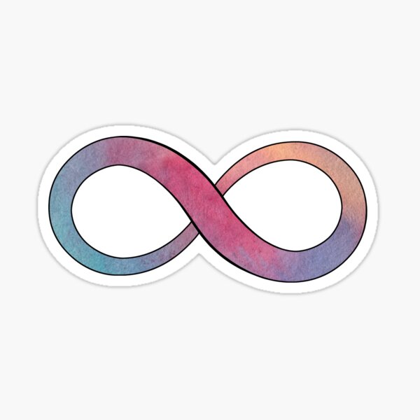 "Copy of Watercolor Infinity Symbol - Pink" Sticker by GumdropKing ...
