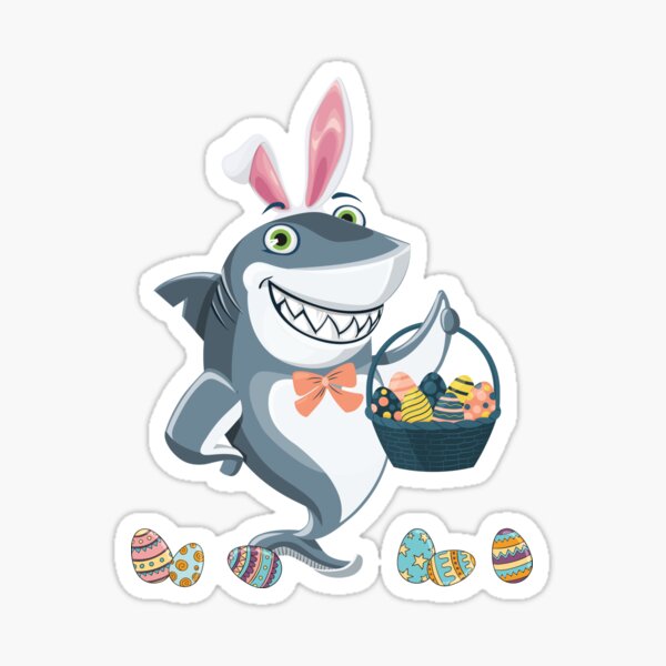 "Easter Shark For Boys " Sticker by JeremyxLee | Redbubble