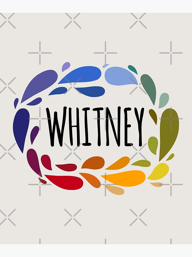 "Whitney Name Cute Colorful Gift Named Whitney" Poster for Sale by ...