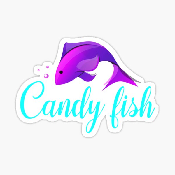 "Frozen Blue Candy Fish" Sticker by BadboyFY | Redbubble