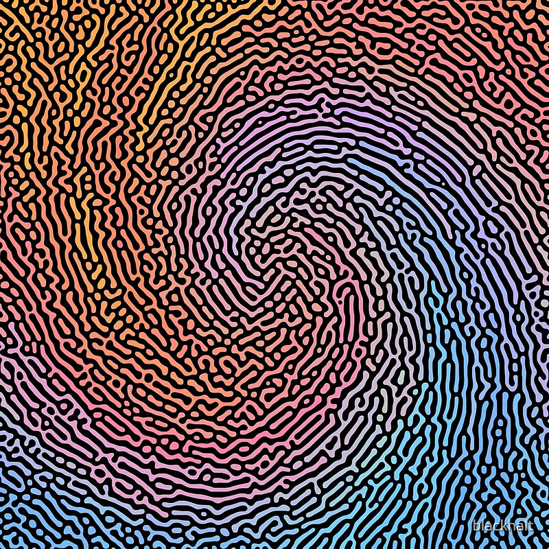 "Fingerprint Wave" by blackhalt | Redbubble