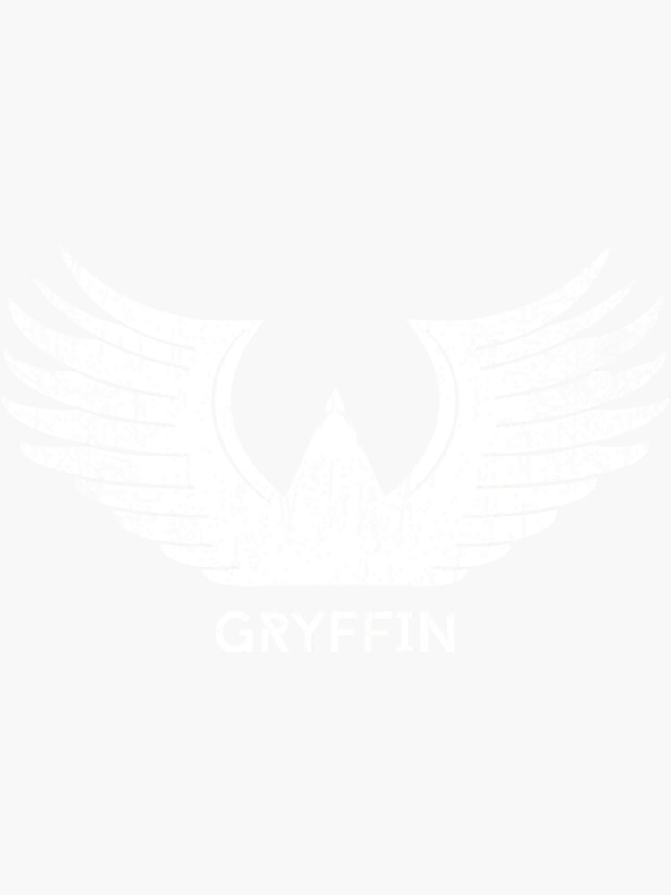 "GRYFFIN LOGO WHITE For Fans" Sticker for Sale by BradenHarber | Redbubble