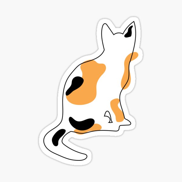"Calico Cat Vibing" Sticker by GasGoose | Redbubble