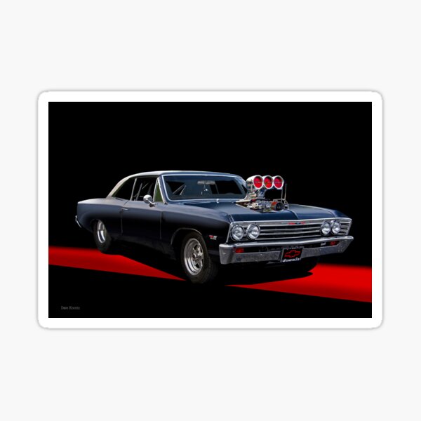 "1967 Chevelle Malibu 'Street Machine'" Sticker for Sale by DaveKoontz ...