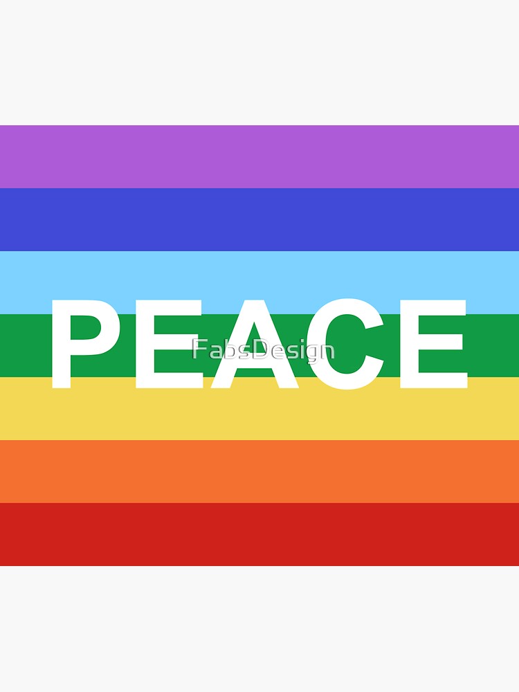 "Peace Flag" Sticker by FabsDesign | Redbubble
