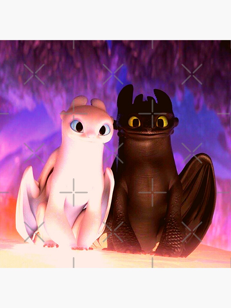 "Toothless and Light fury" Sticker for Sale by GeorgeSt506 | Redbubble