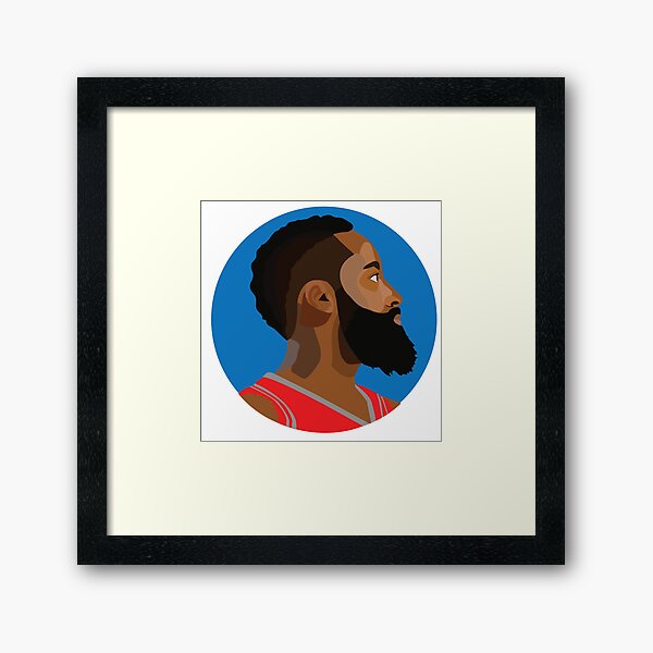 "James Harden ~ Cartoon Illustration : NBA" Framed Art Print for Sale ...