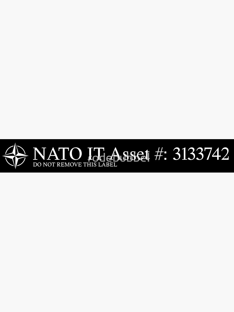 "NATO IT Asset" Sticker for Sale by rodebubbel | Redbubble