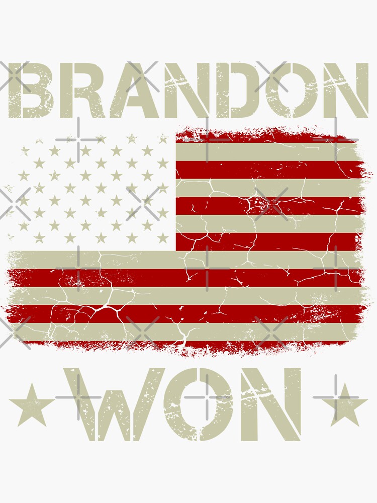 "thank you brandon american flag" Sticker by ElishaZieme | Redbubble